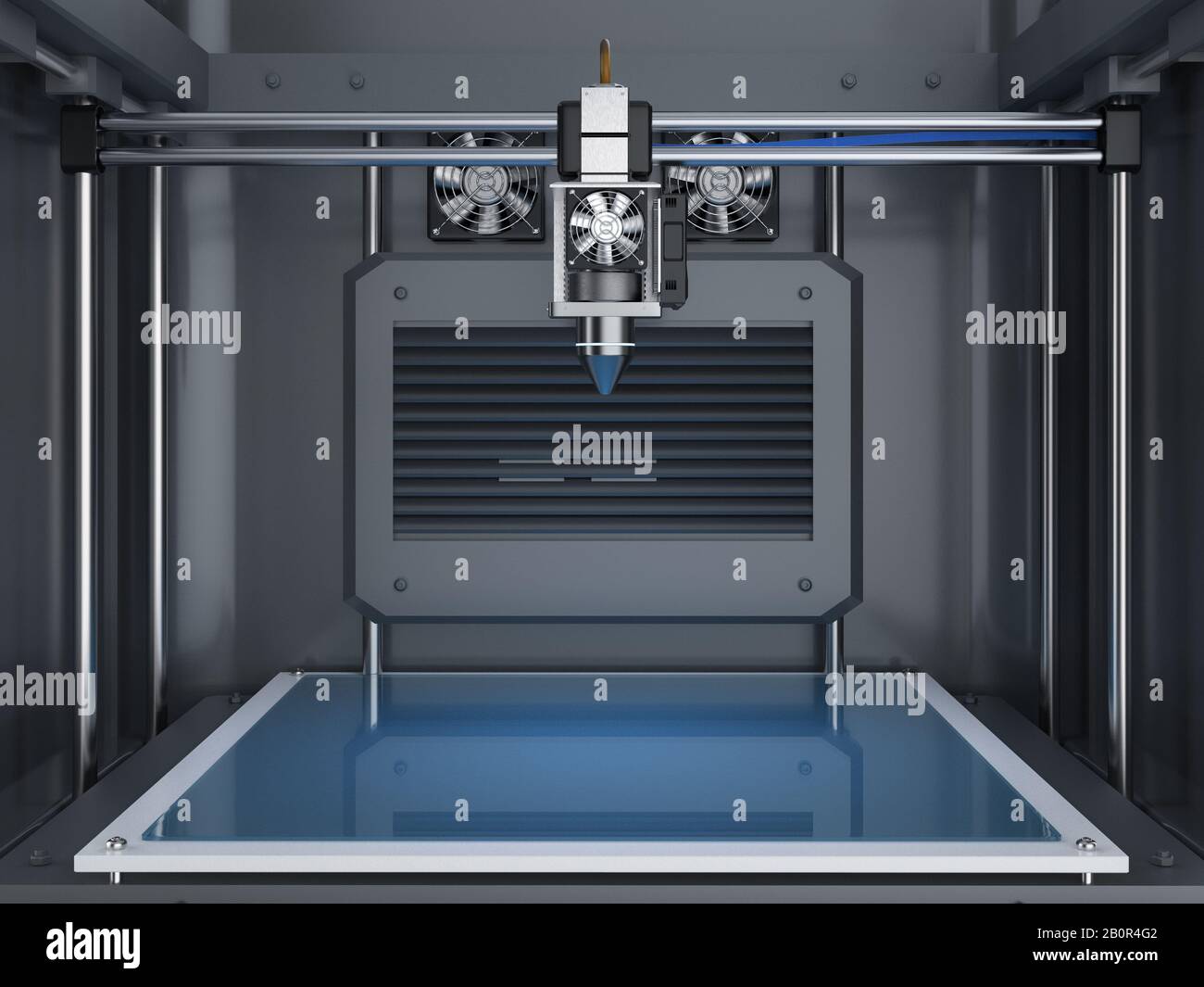 3d rendering 3d printer with injector nozzle Stock Photo - Alamy