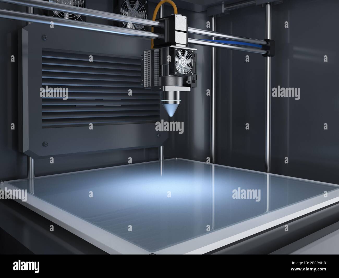 3d rendering 3d printer with injector nozzle Stock Photo - Alamy