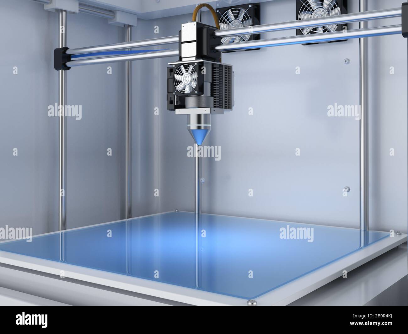 3d rendering 3d printer with injector nozzle Stock Photo - Alamy
