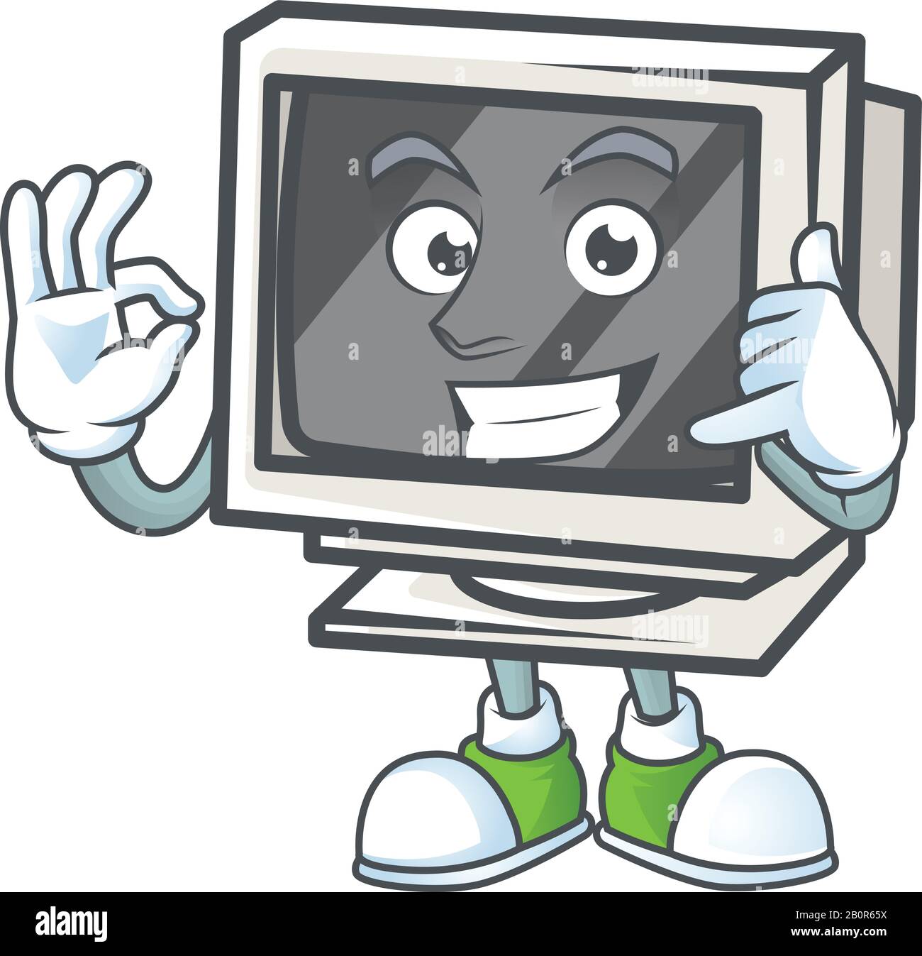 Call me funny vintage monitor mascot picture style Stock Vector Image ...
