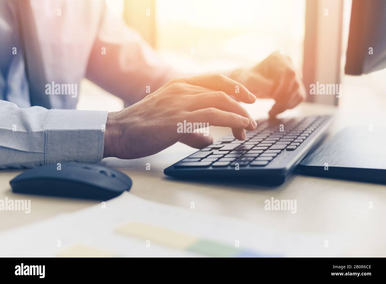 Engineer typing on wireless keyboard hi-res stock photography and ...