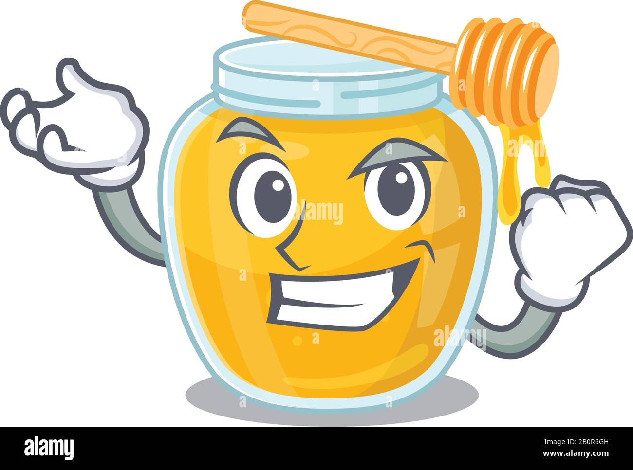cool confident Successful honey cartoon character style Stock Vector ...