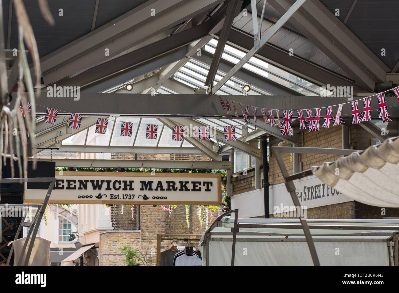Greenwich Market Sign & Symbol in London Stock Photo - Alamy
