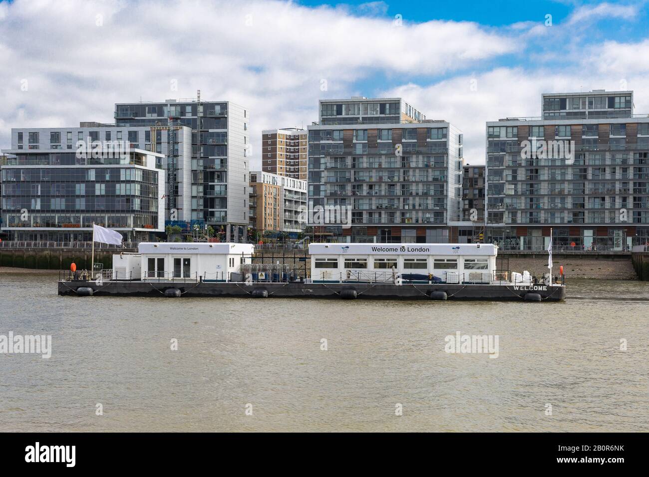 Pier for Tourist Ship Docking on River Thames, London Stock Photo - Alamy