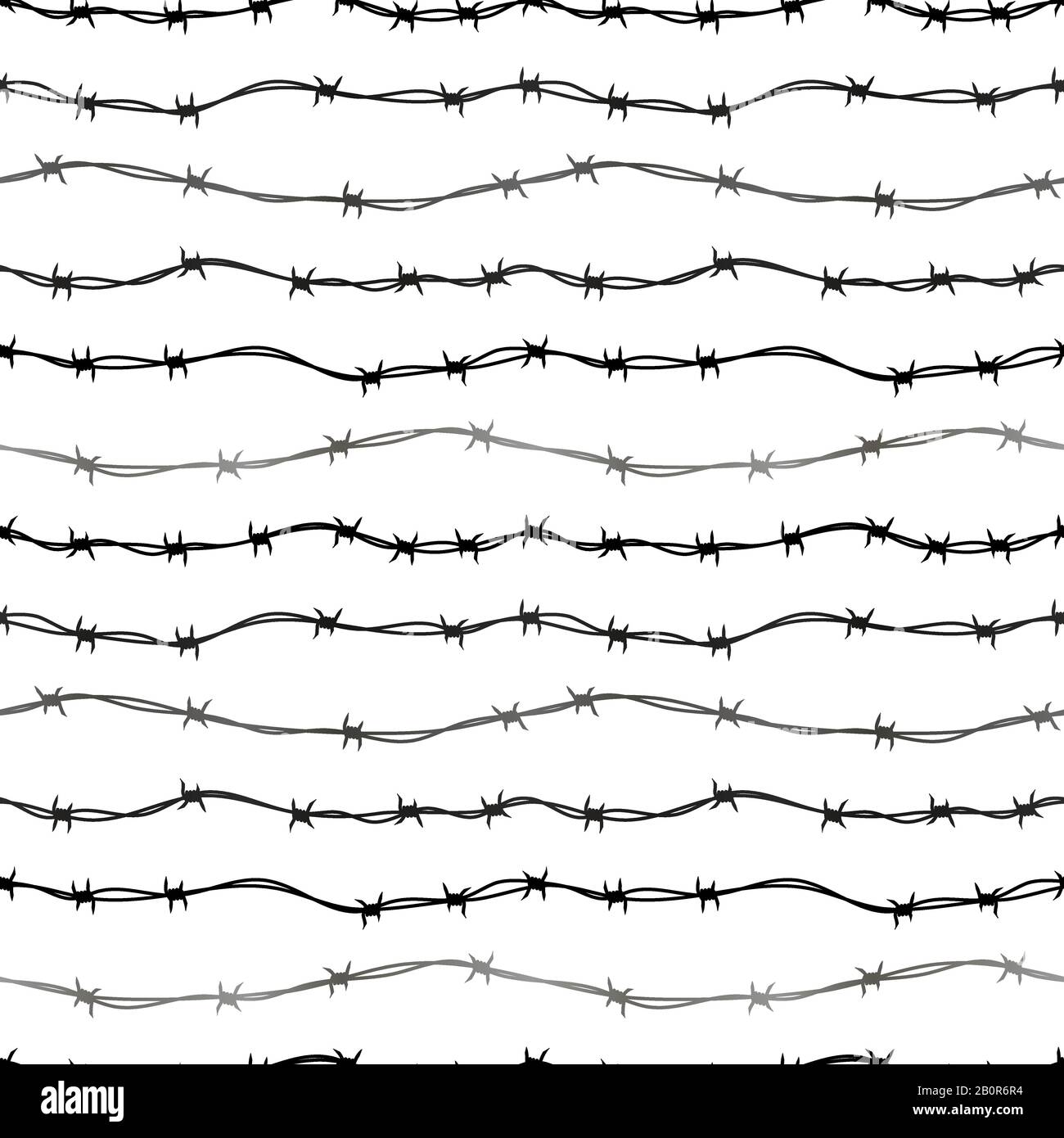 Tangled Barbed Wire Drawing