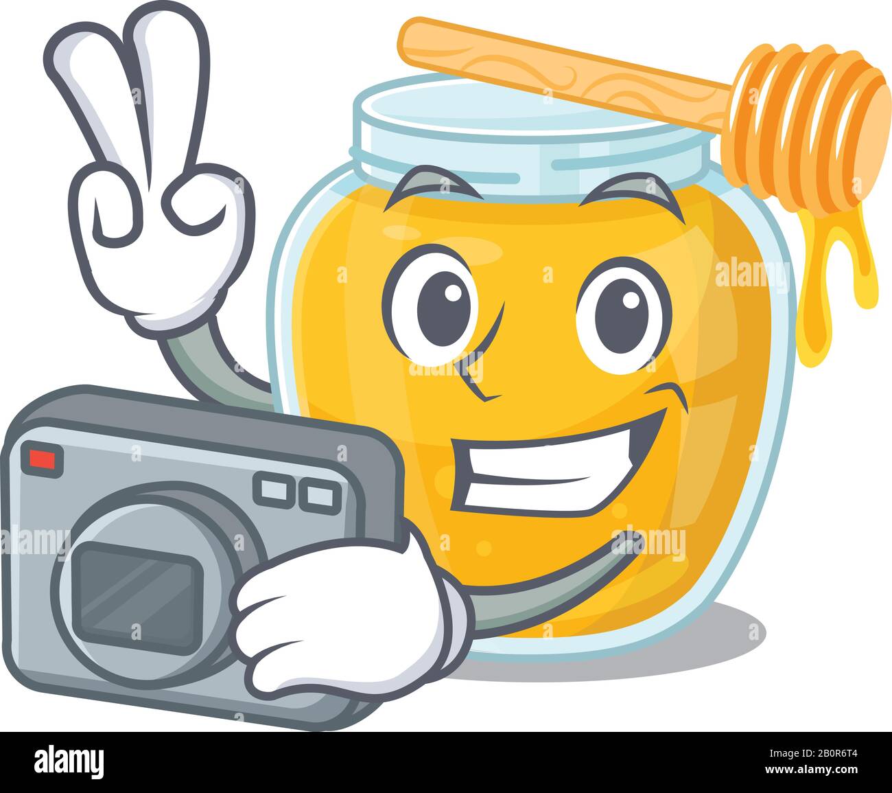 Cool Photographer honey character with a camera Stock Vector Image ...