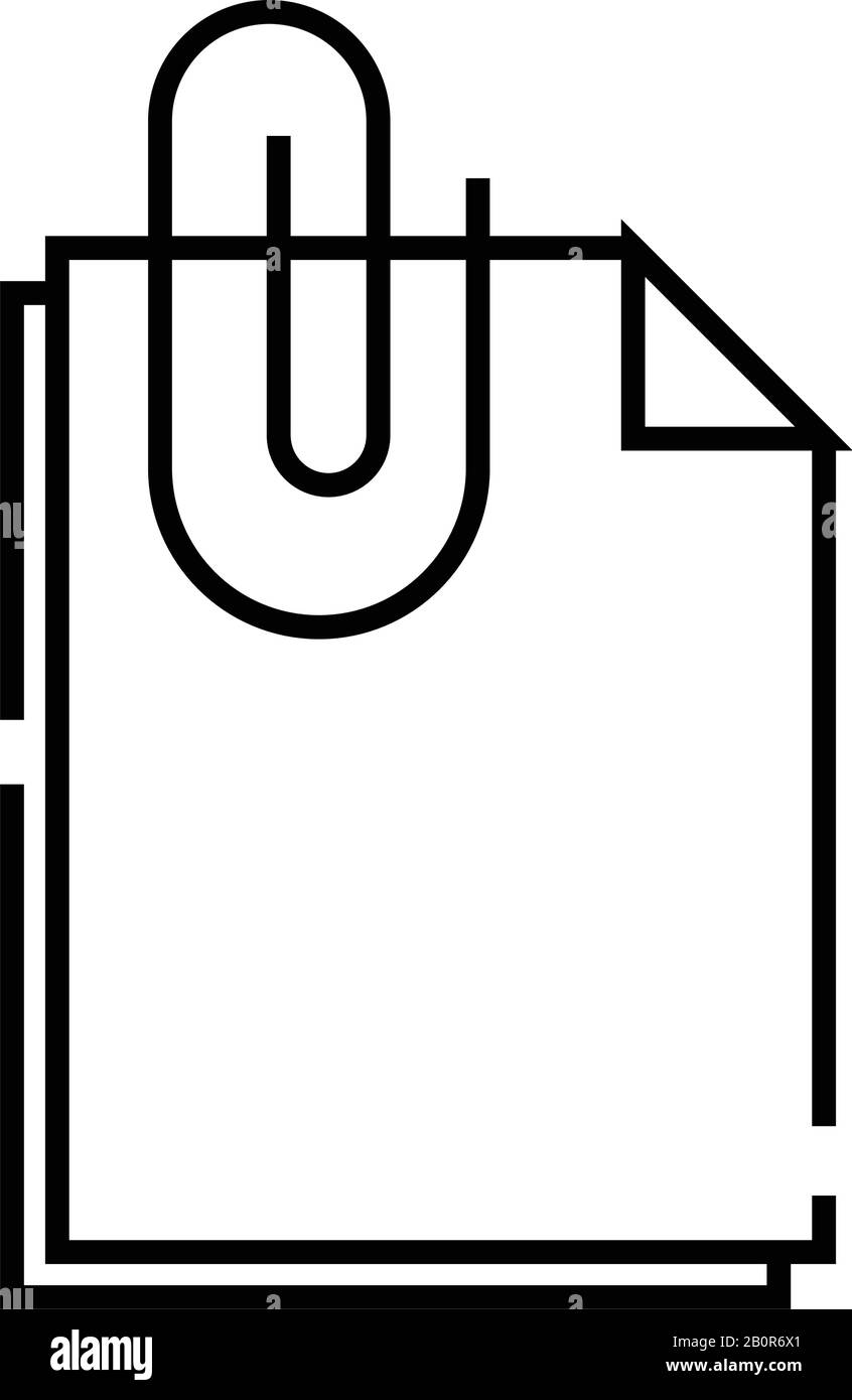 Attachment line icon, concept sign, outline vector illustration, linear symbol Stock Vector ...