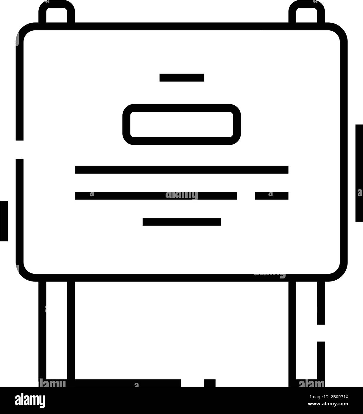 Billboard line icon, concept sign, outline vector illustration, linear ...