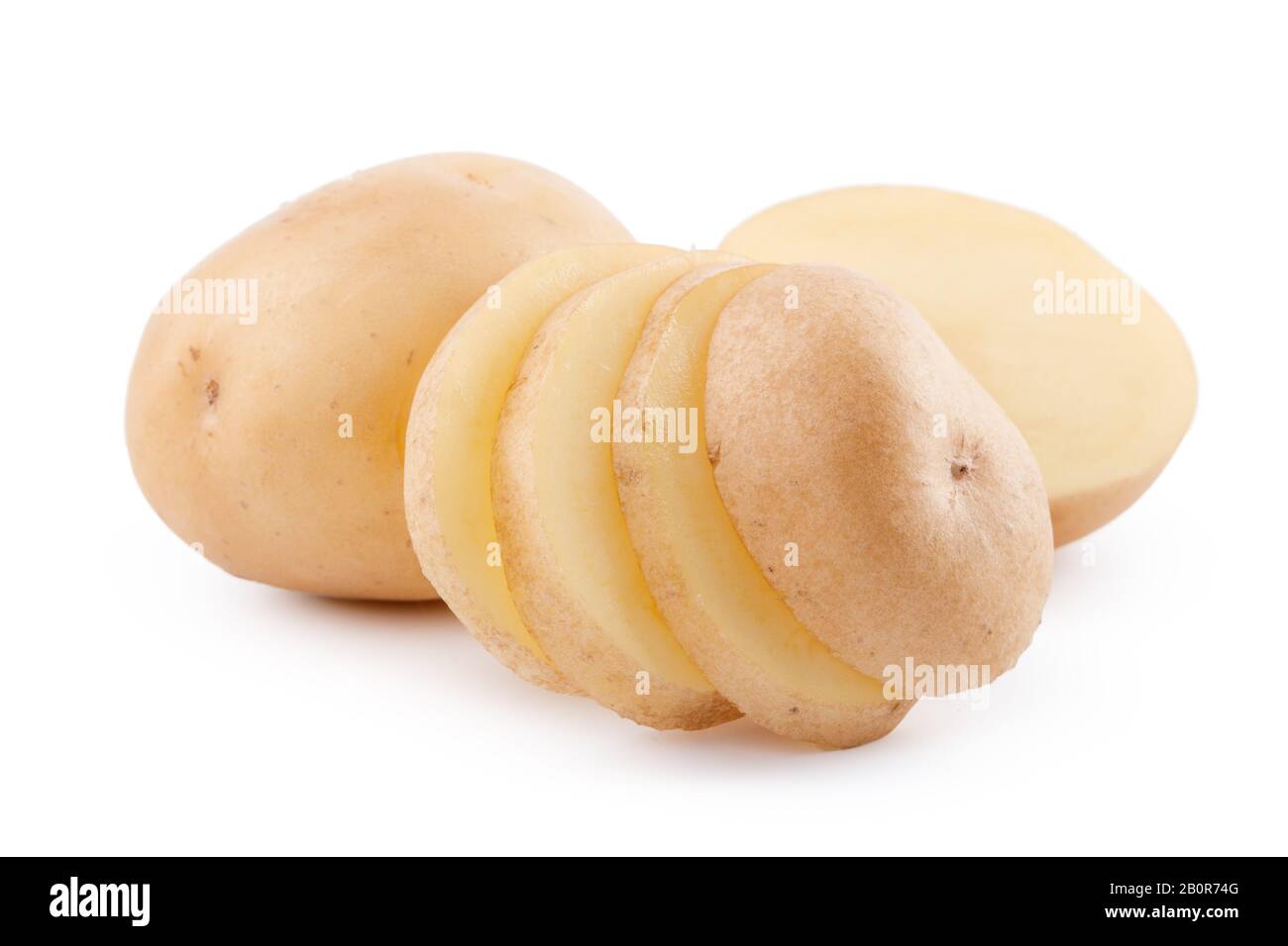 raw yellow potato isolated on white background Stock Photo - Alamy
