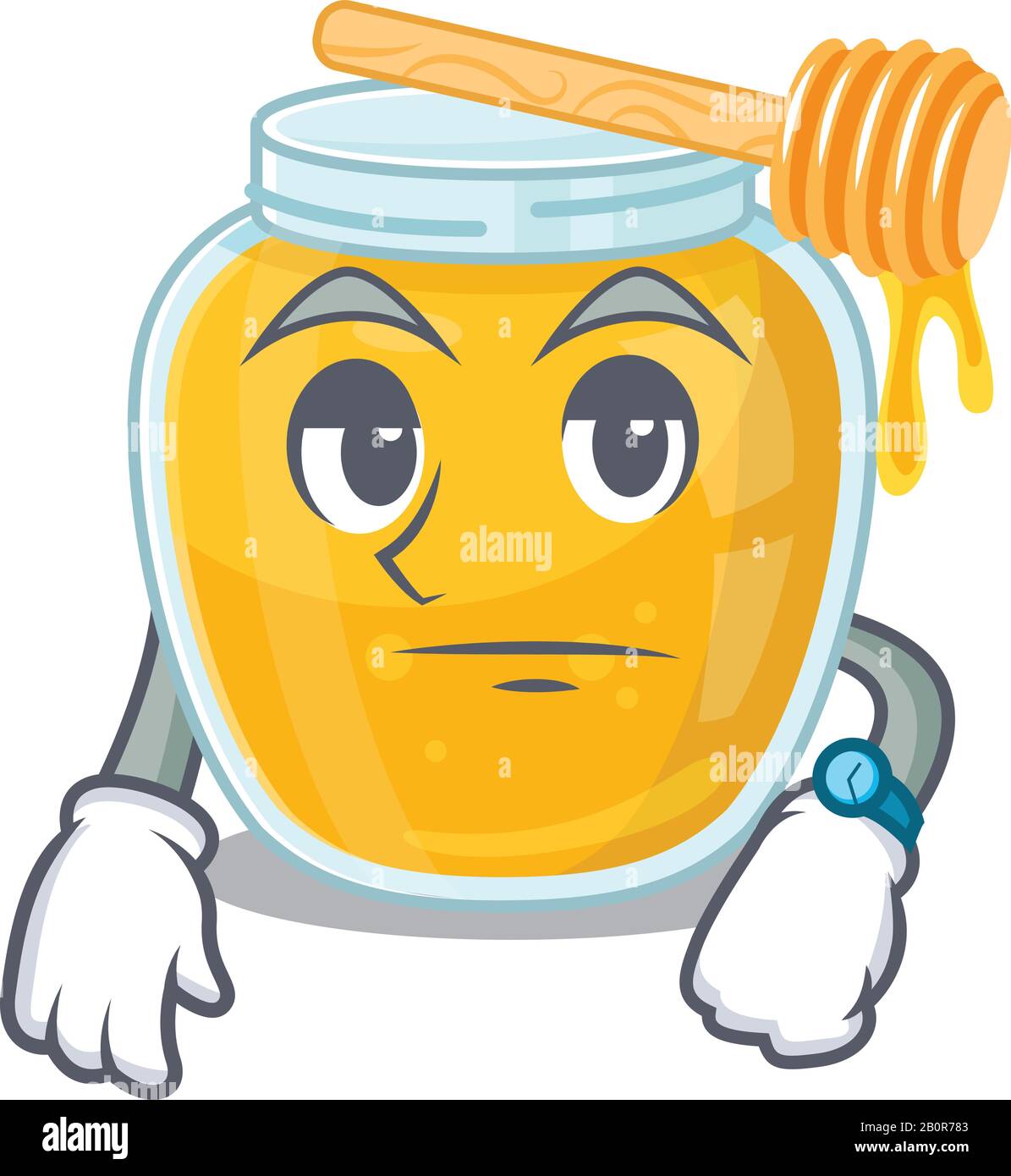 cartoon character design of honey on a waiting gesture Stock Vector ...