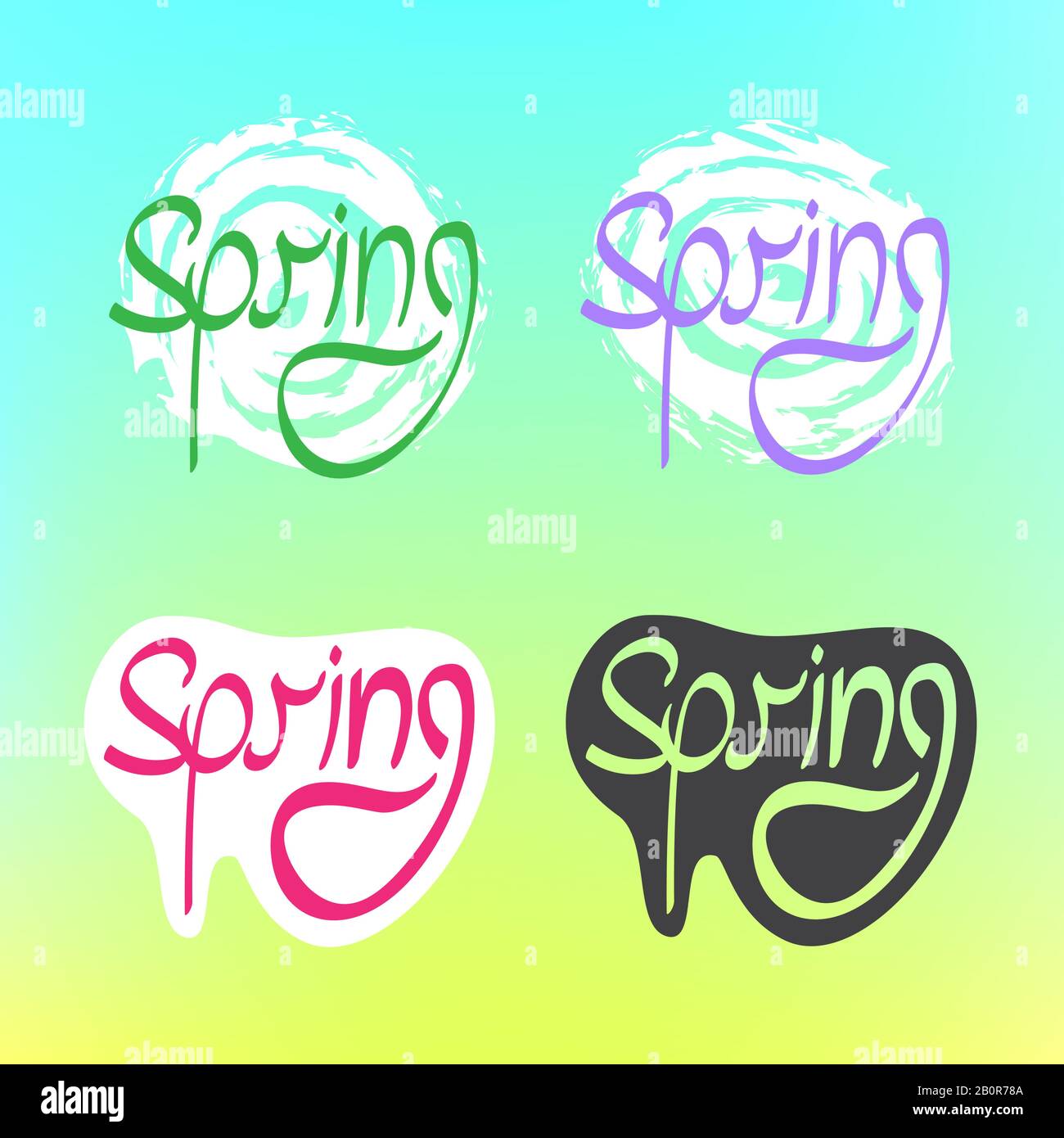 spring text color background Stock Vector Image & Art - Alamy