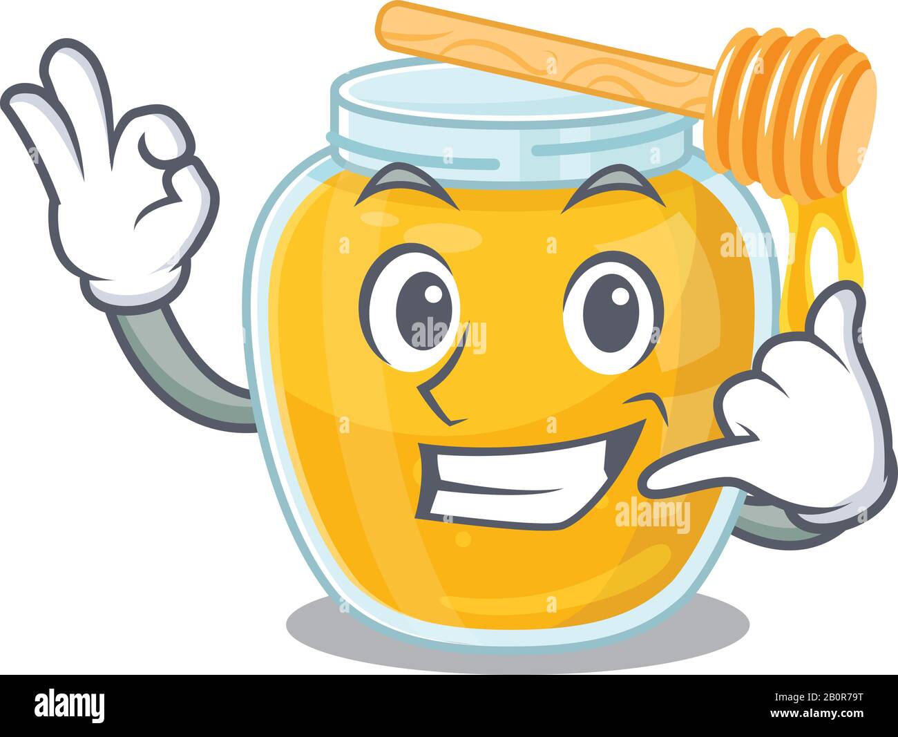 Call me funny honey cartoon character concept Stock Vector Image & Art ...