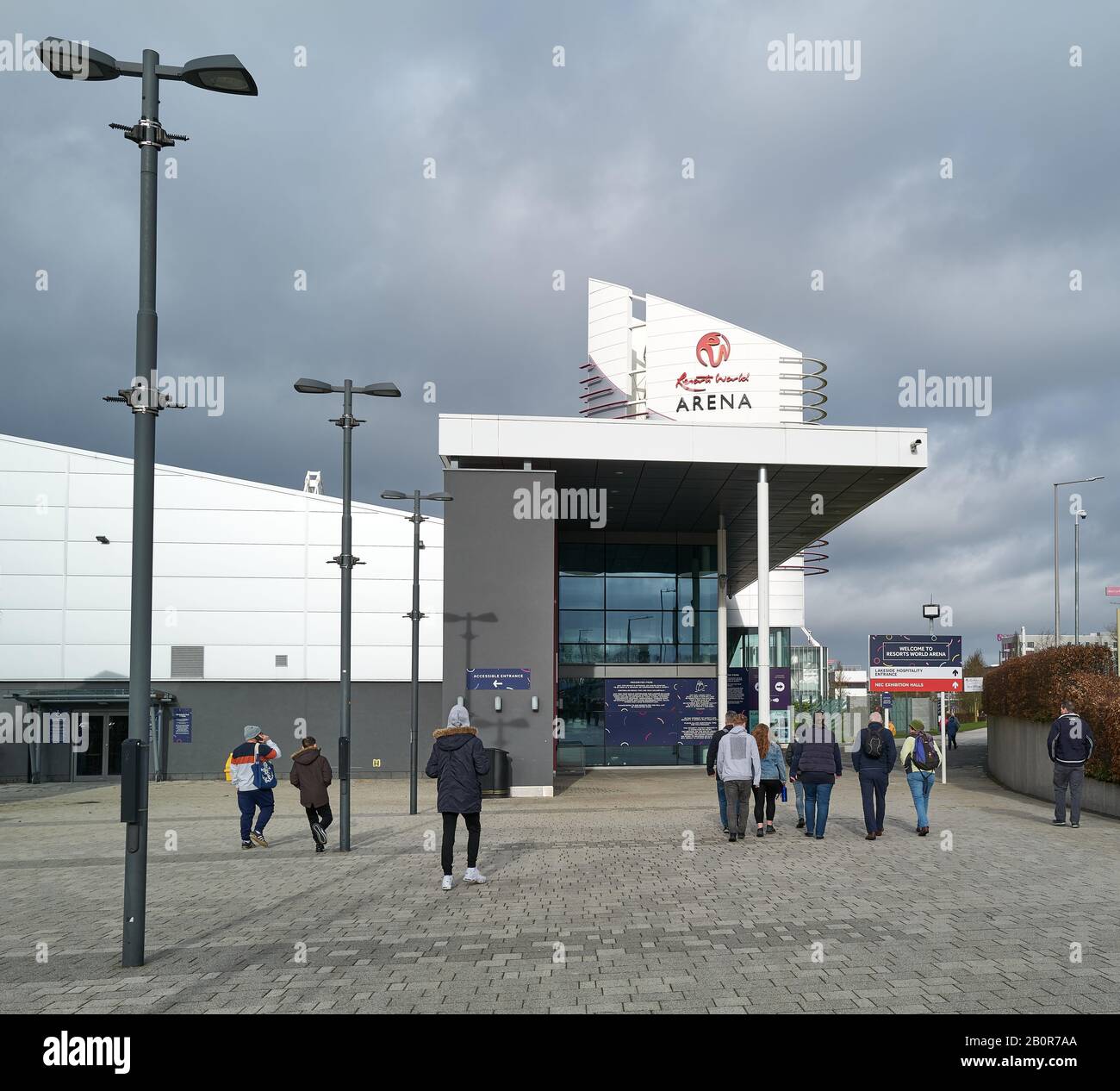 Visitors outside the Arena at the National Exhibition Centre (NEC) at ...
