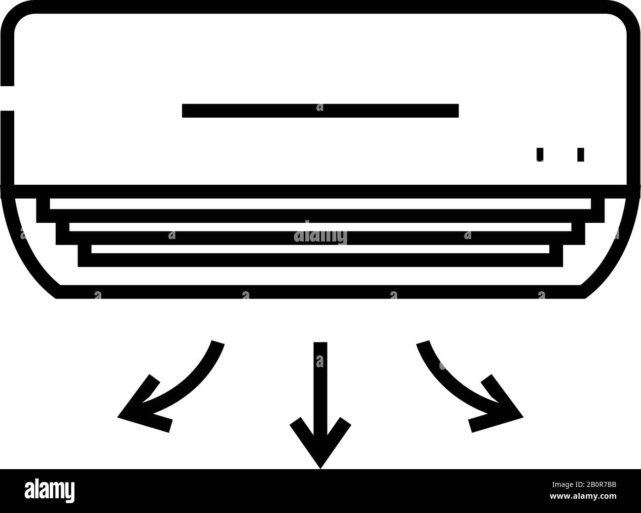 Air conditioner line icon, concept sign, outline vector illustration ...