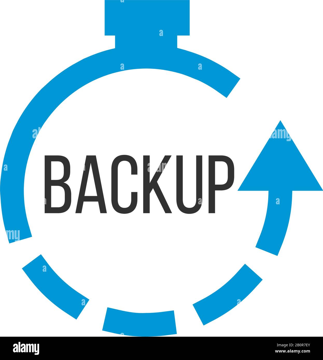 Stopwatch circular with counterclockwise arrow icon. Backup concept. Stock Vector illustration ...