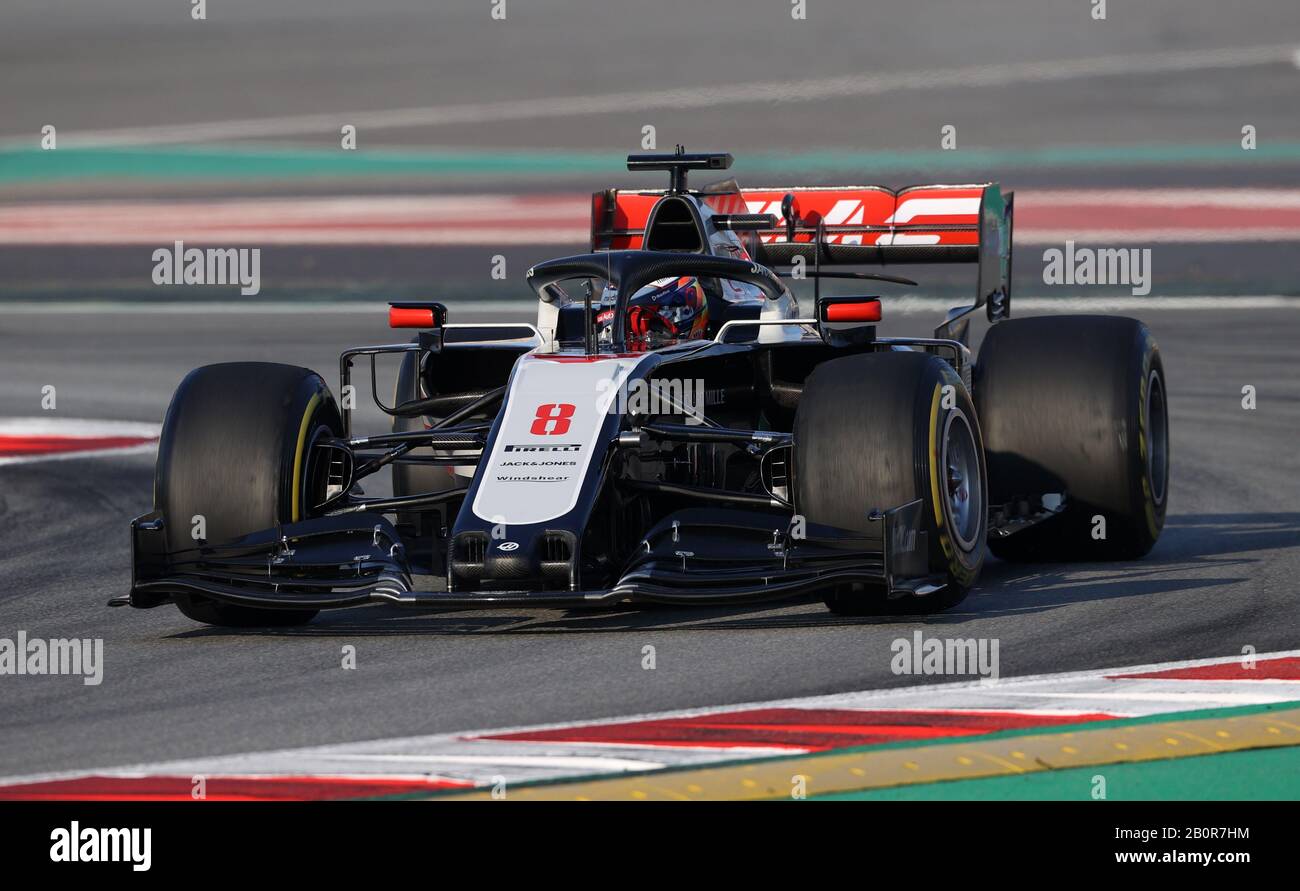 Haas' Romain Grosjean during day three of pre-season testing at the ...