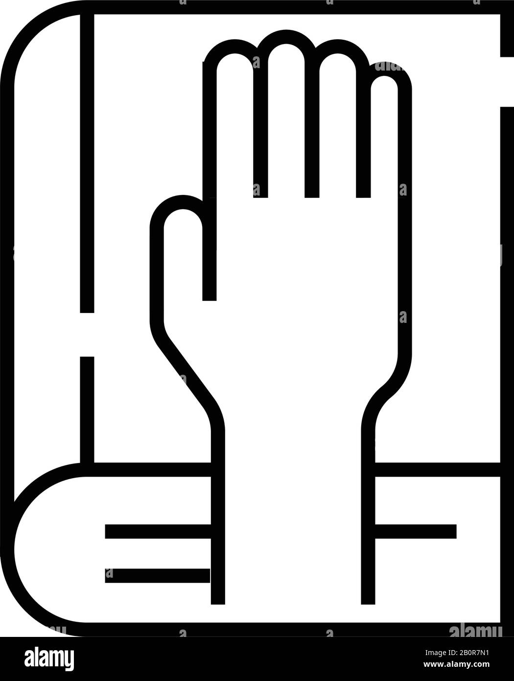 Adjuration line icon, concept sign, outline vector illustration, linear ...