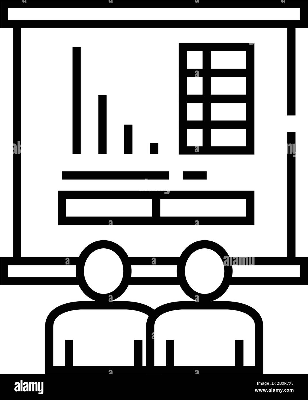 Analysing info line icon, concept sign, outline vector illustration, linear symbol Stock Vector ...