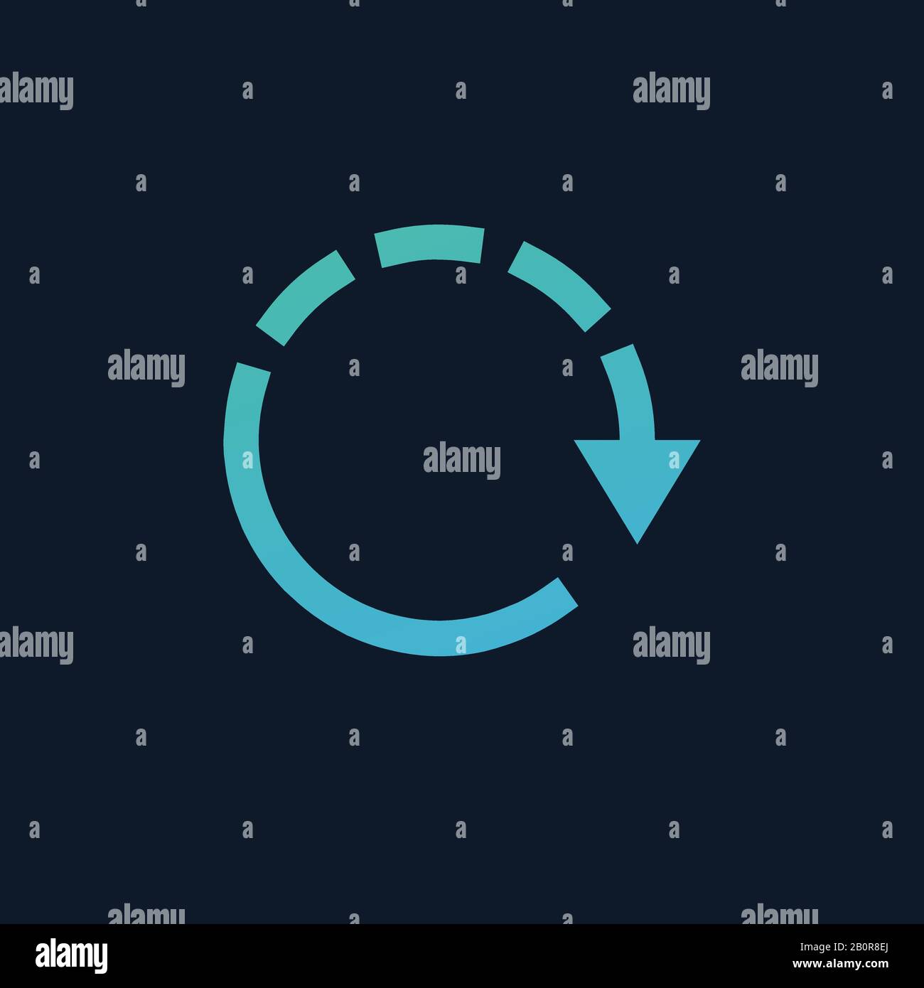 Refresh icon. Backup symbol with dashed arrow. Web update sign. Stock ...