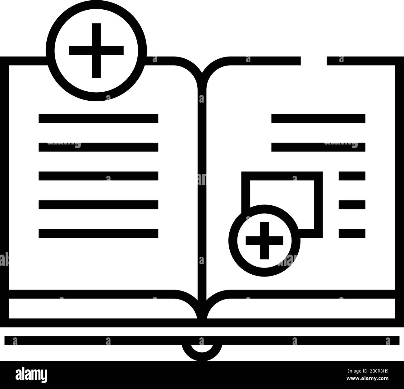 Adding components line icon, concept sign, outline vector illustration ...