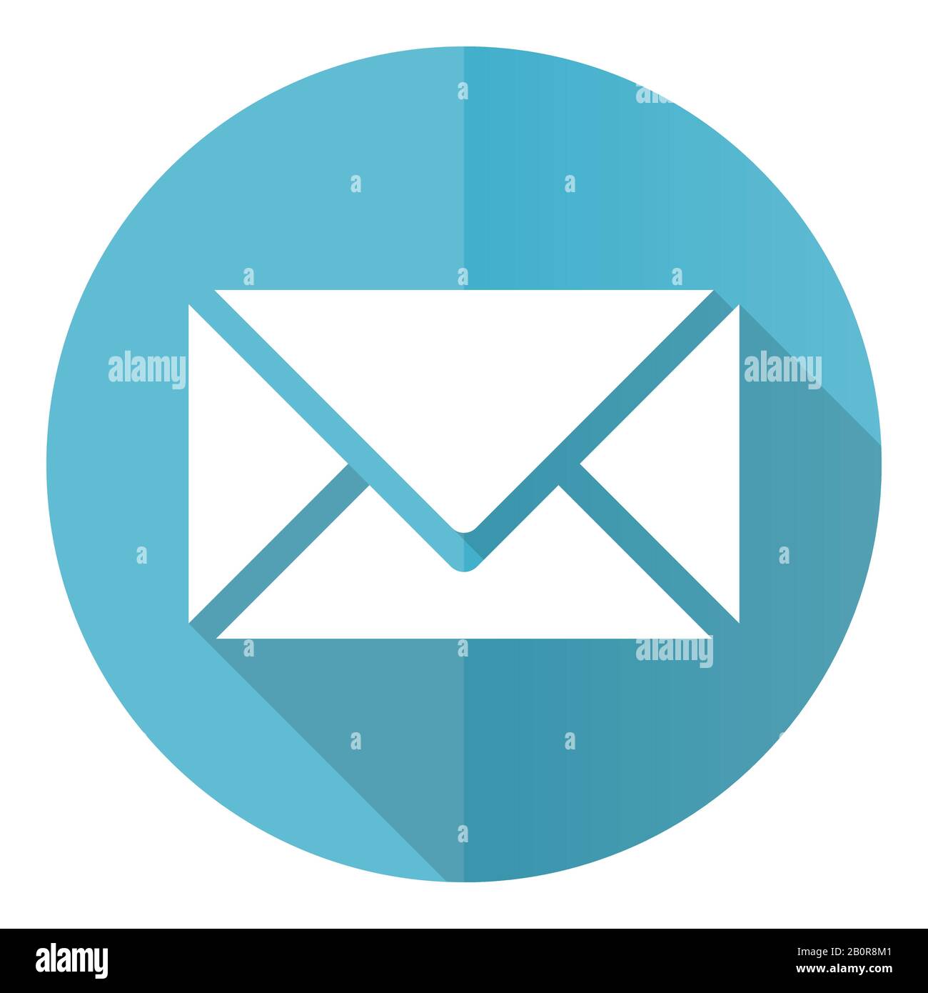 Email blue flat design vector icon, envelope concept illustration Stock ...