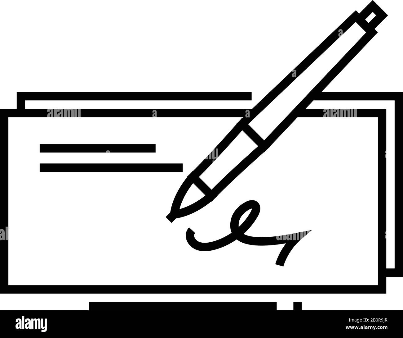 Blank line icon, concept sign, outline vector illustration, linear ...