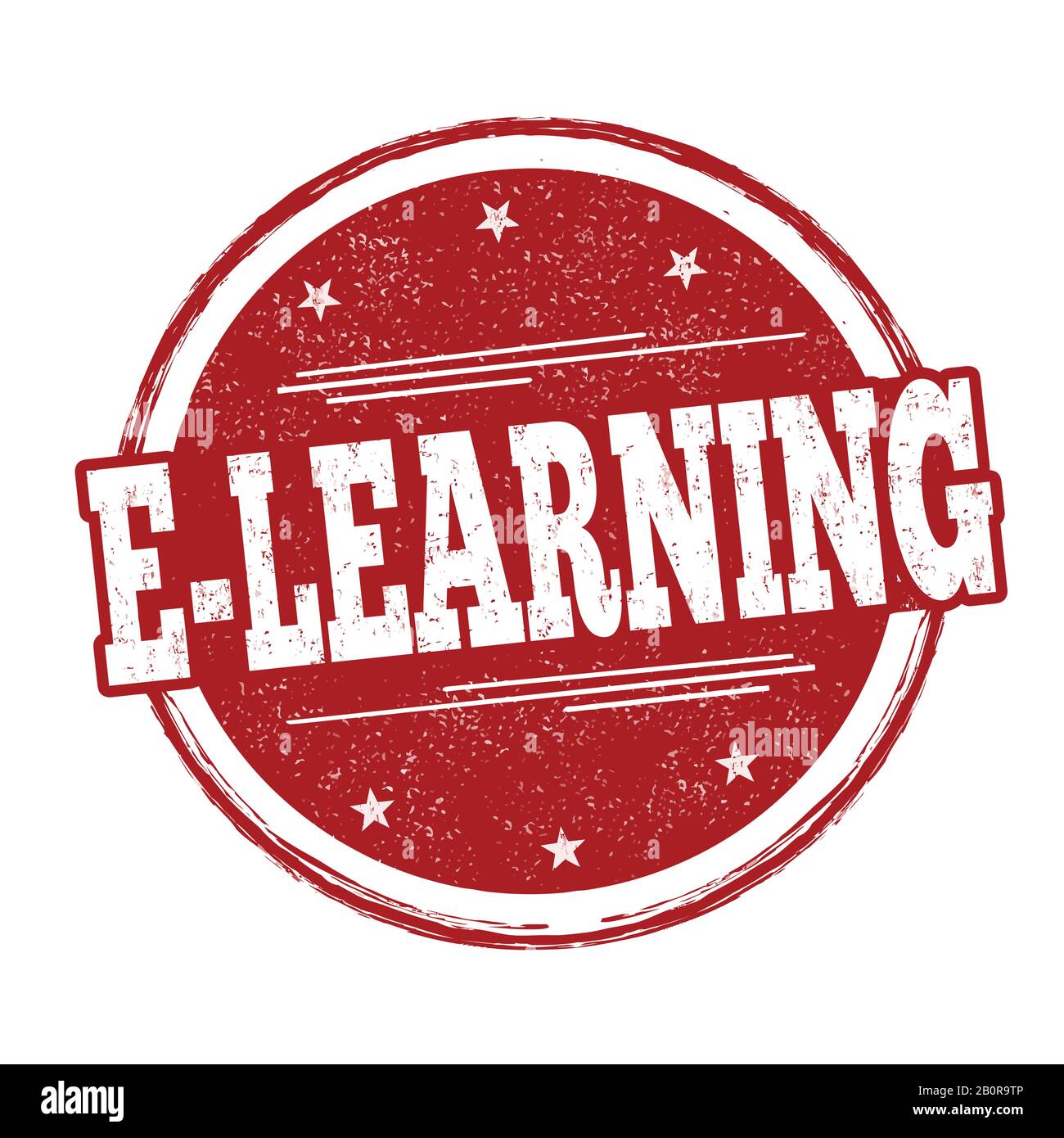 E-learning sign or stamp on white background, vector illustration Stock ...