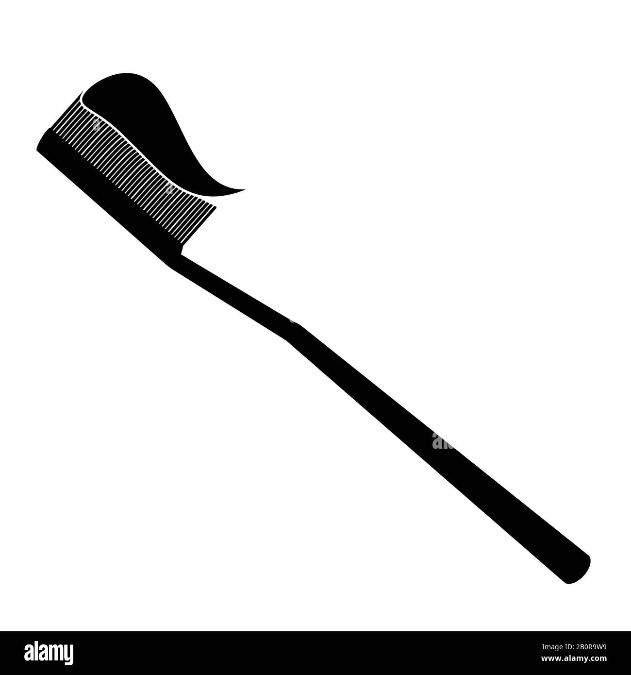 Toothbrush toothpaste on dental Black and White Stock Photos & Images ...