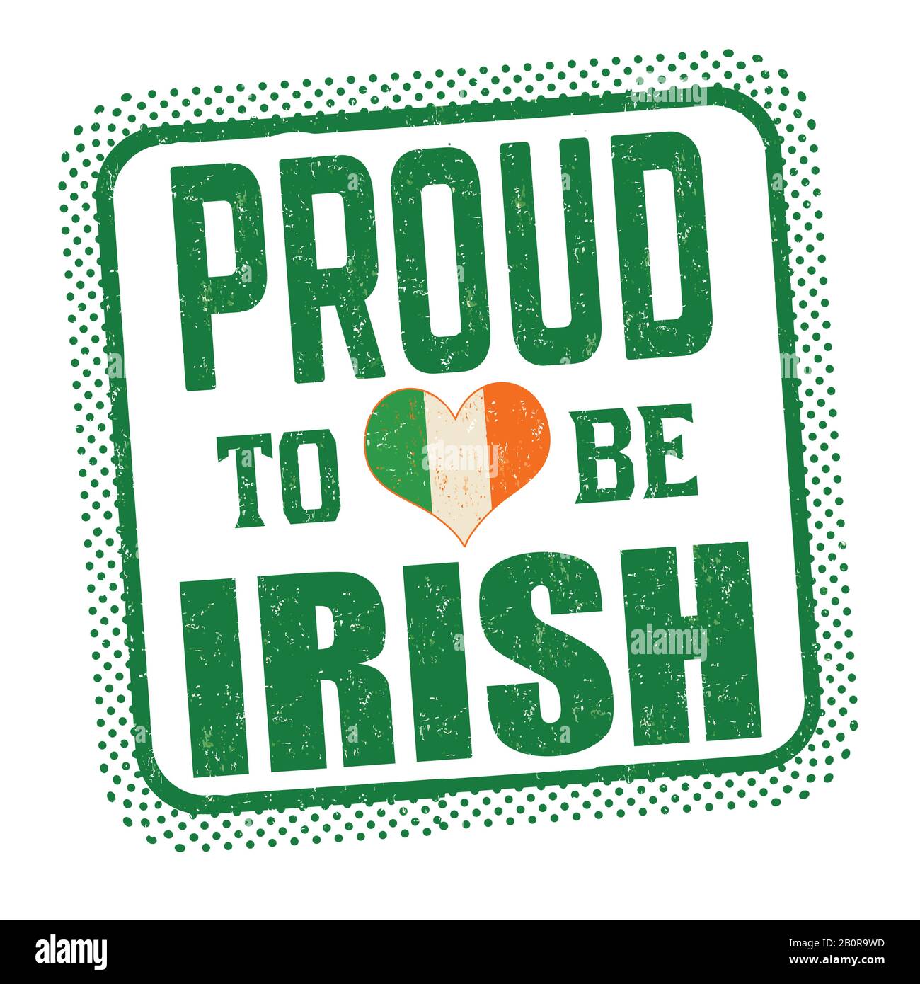 Proud to be irish sign or stamp on white background, vector ...