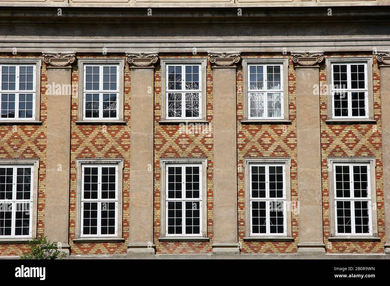 Windows of palace in Copenhagen city, Denmark Stock Photo - Alamy