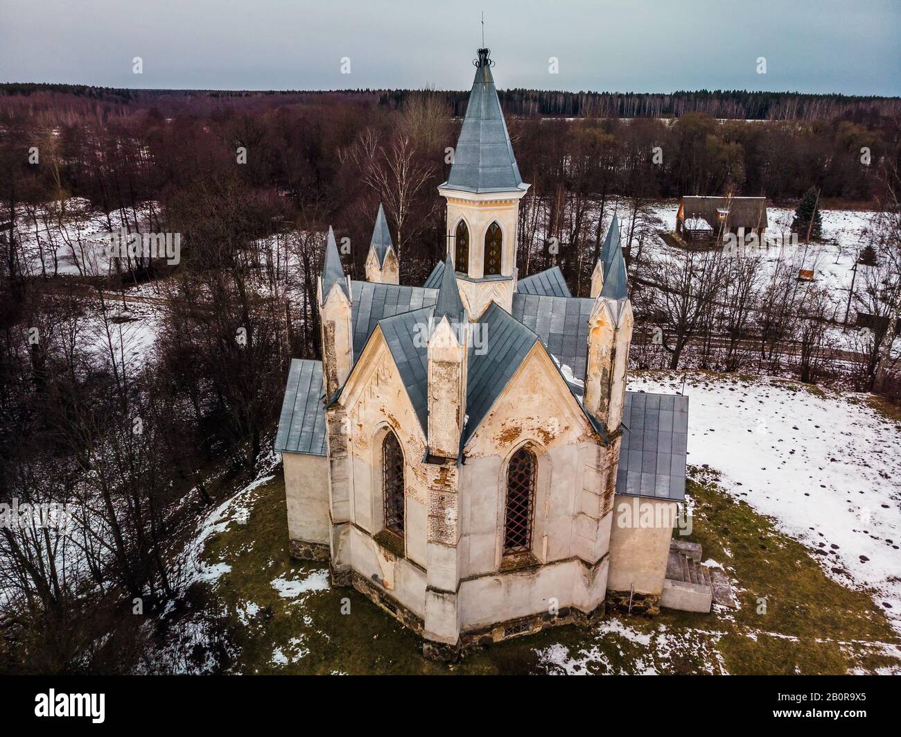 Neo gothic Church of God at Bogushevichi, Belarus Stock Photo - Alamy