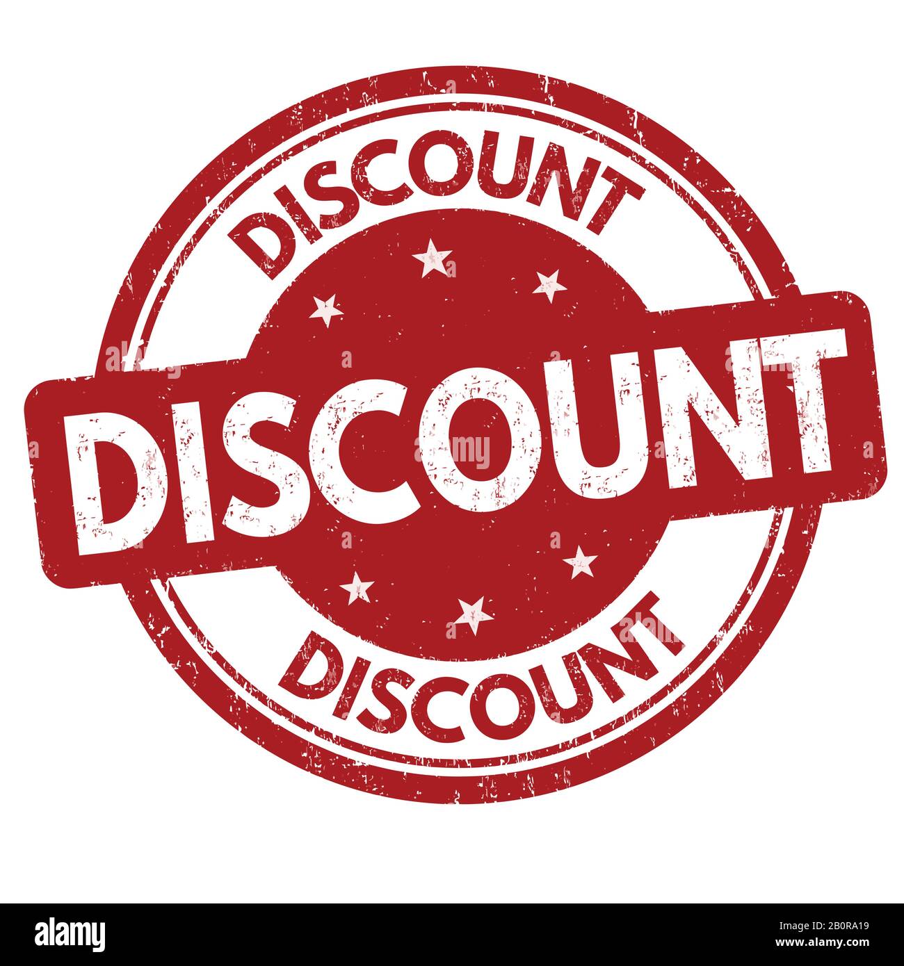 Discount sign or stamp on white background, vector illustration Stock ...