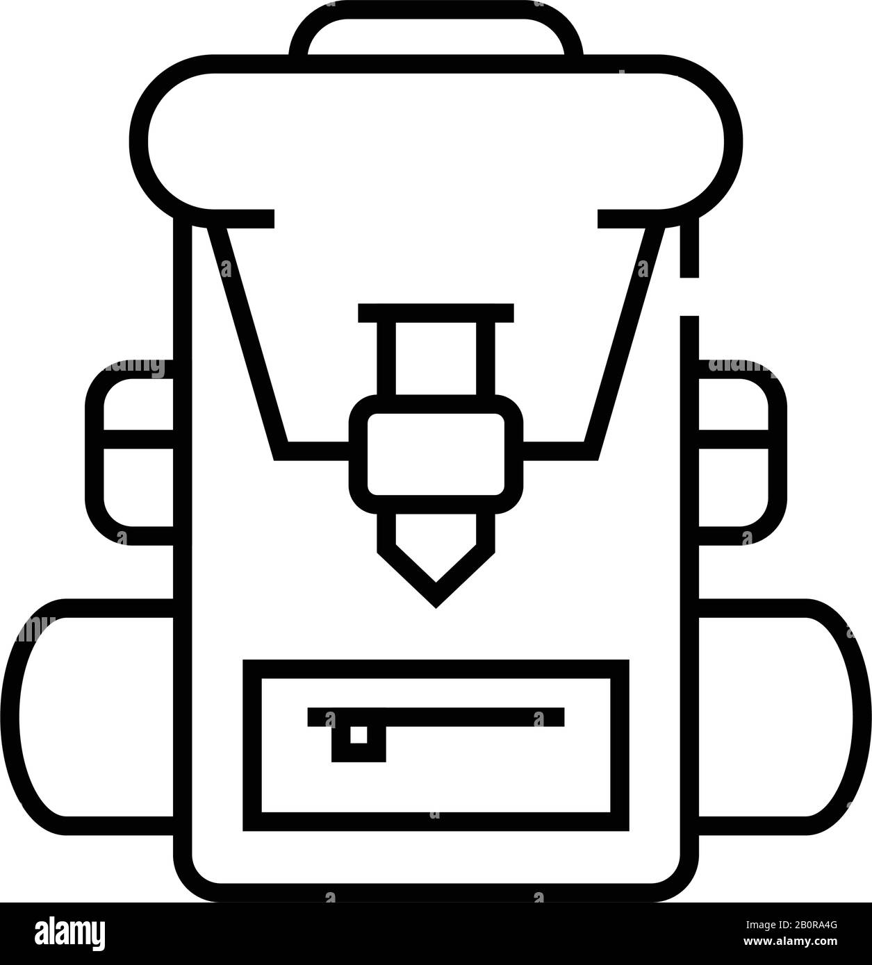 Backpack line icon, concept sign, outline vector illustration, linear ...