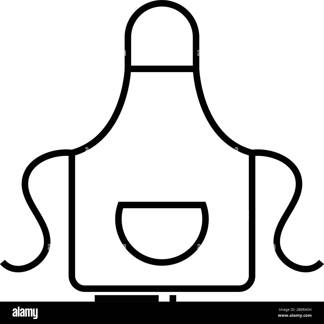 Artist robe line icon, concept sign, outline vector illustration ...