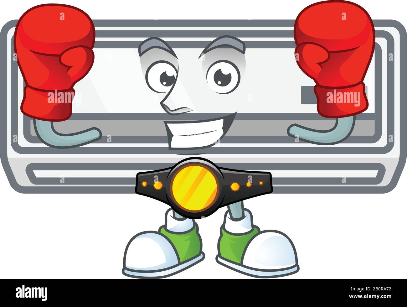 A sporty Boxing air conditioner cartoon character design style Stock ...