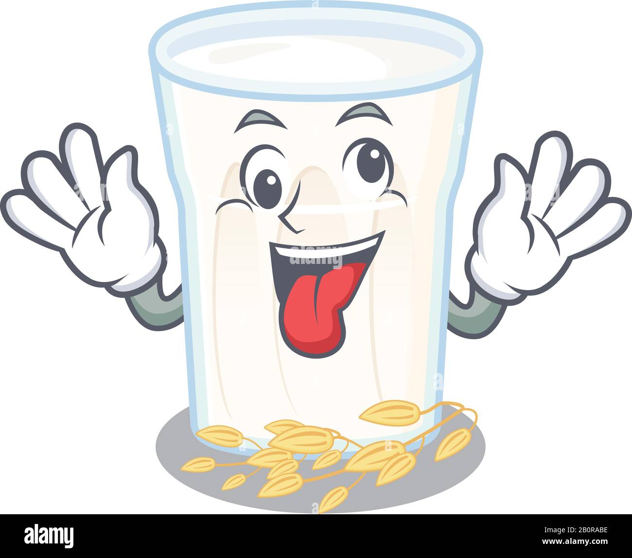 Cute sneaky oats milk Cartoon character with a crazy face Stock Vector ...