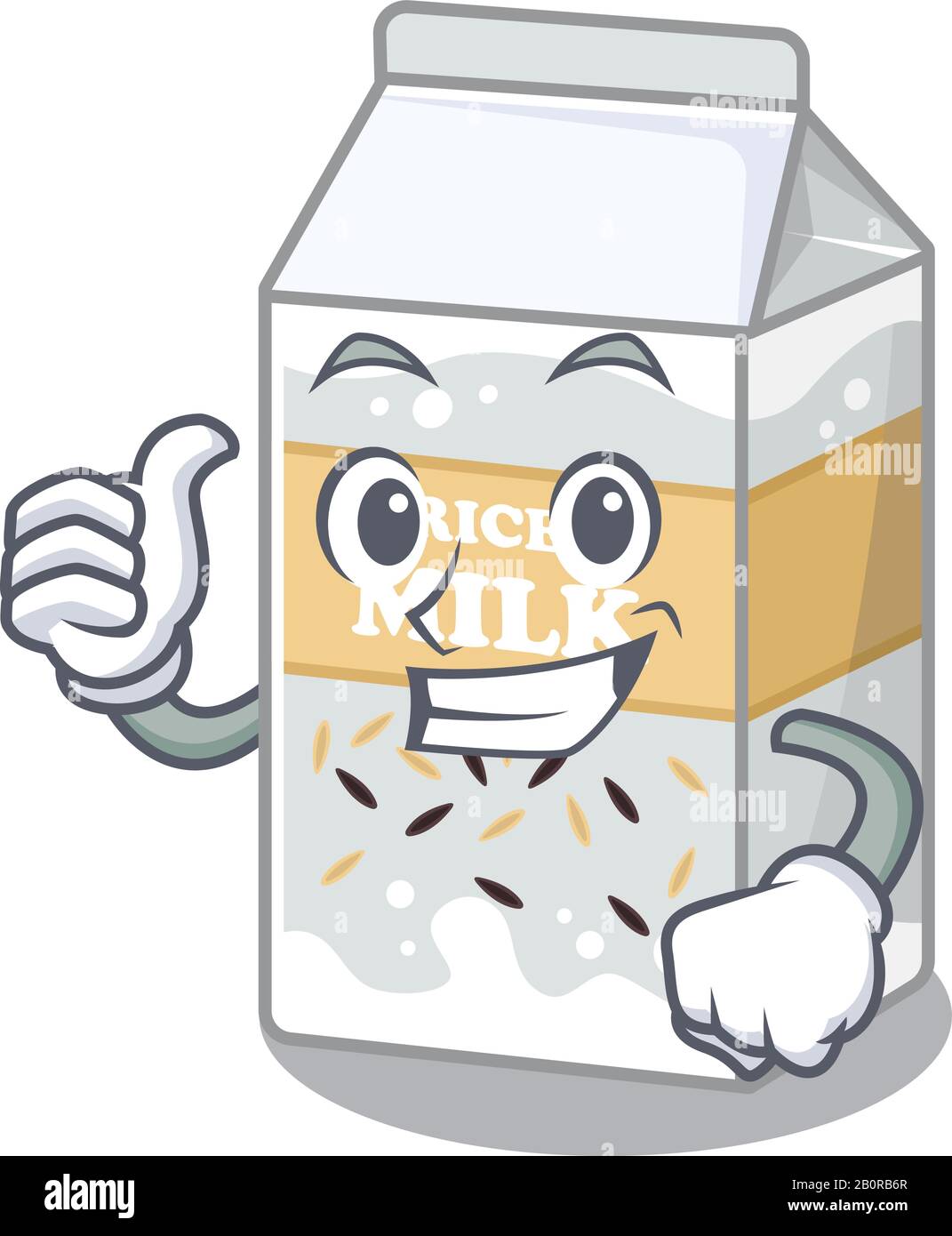 Funny rice milk making Thumbs up gesture Stock Vector Image & Art - Alamy