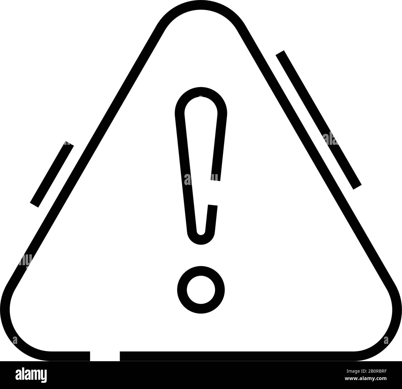 Alert line icon, concept sign, outline vector illustration, linear ...