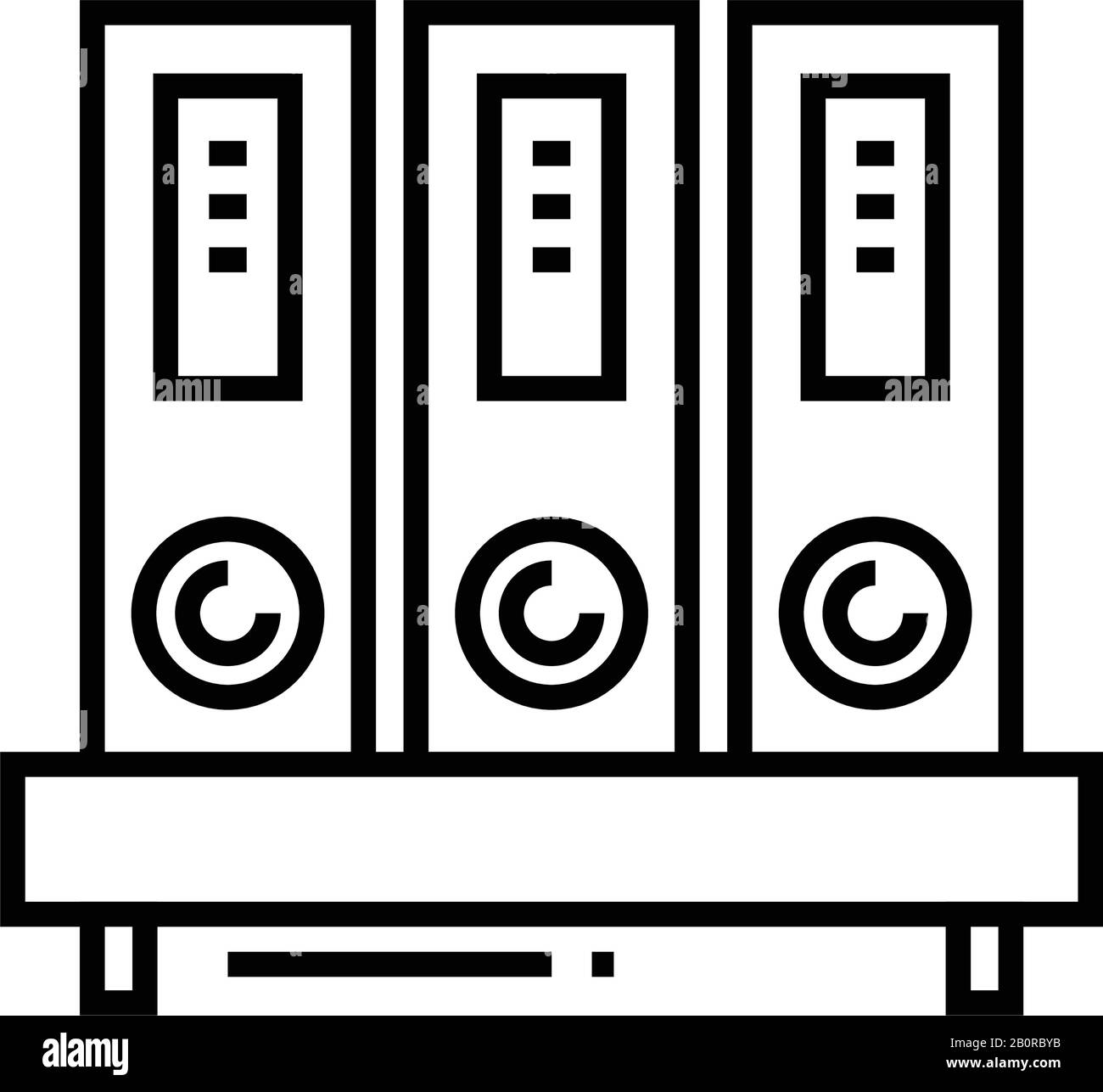 Big folders line icon, concept sign, outline vector illustration, linear symbol Stock Vector ...