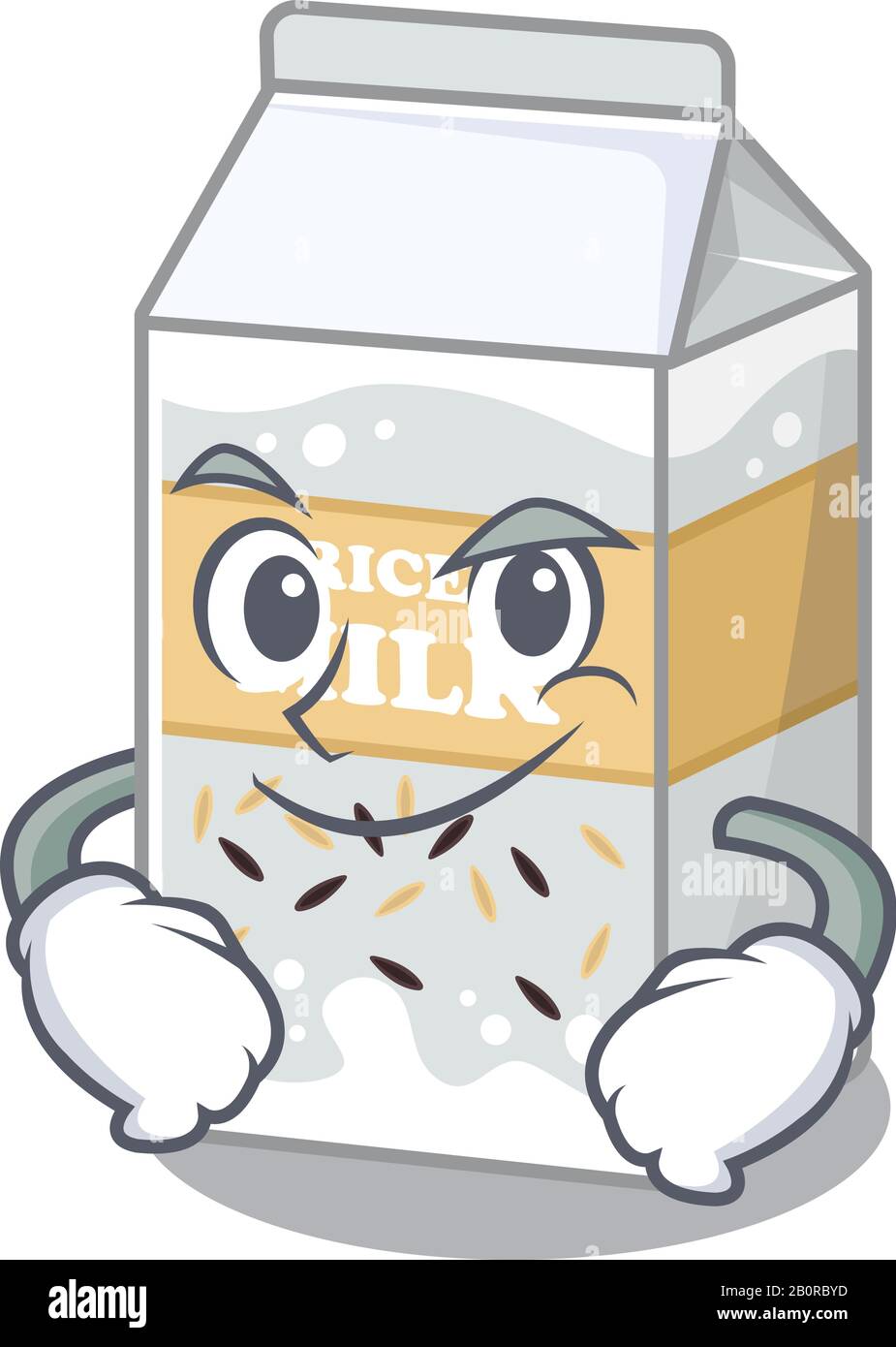 Cool rice milk mascot character with Smirking face Stock Vector Image ...