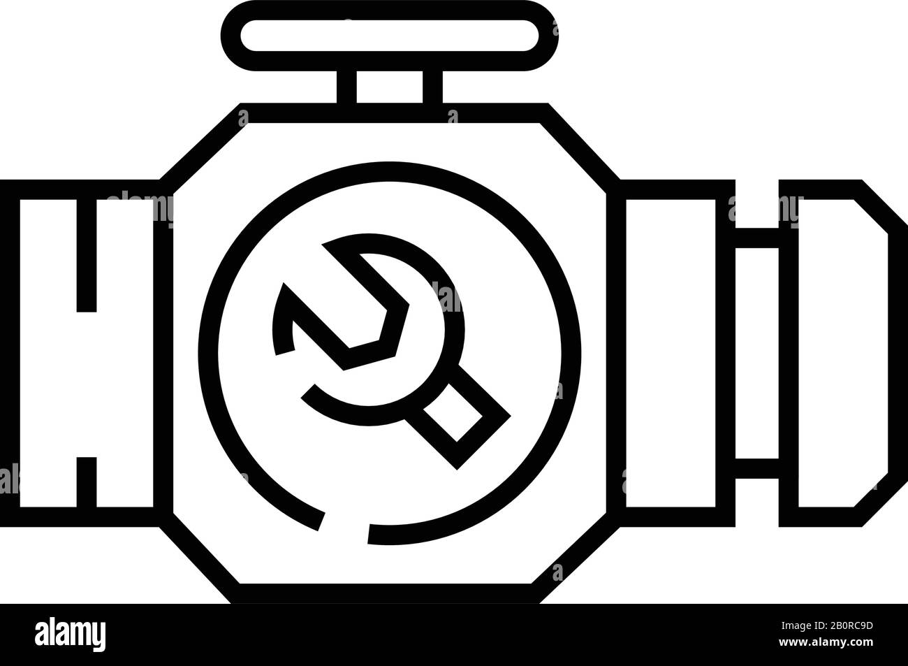 Auto parts line icon, concept sign, outline vector illustration, linear ...