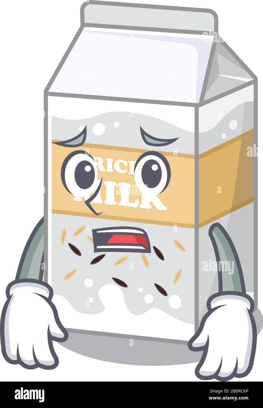 A picture of rice milk having an afraid face Stock Vector Image & Art ...