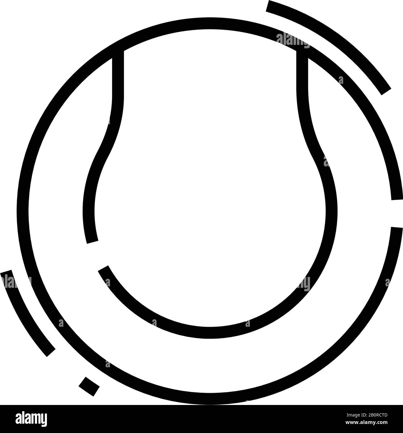 Ball line icon, concept sign, outline vector illustration, linear ...