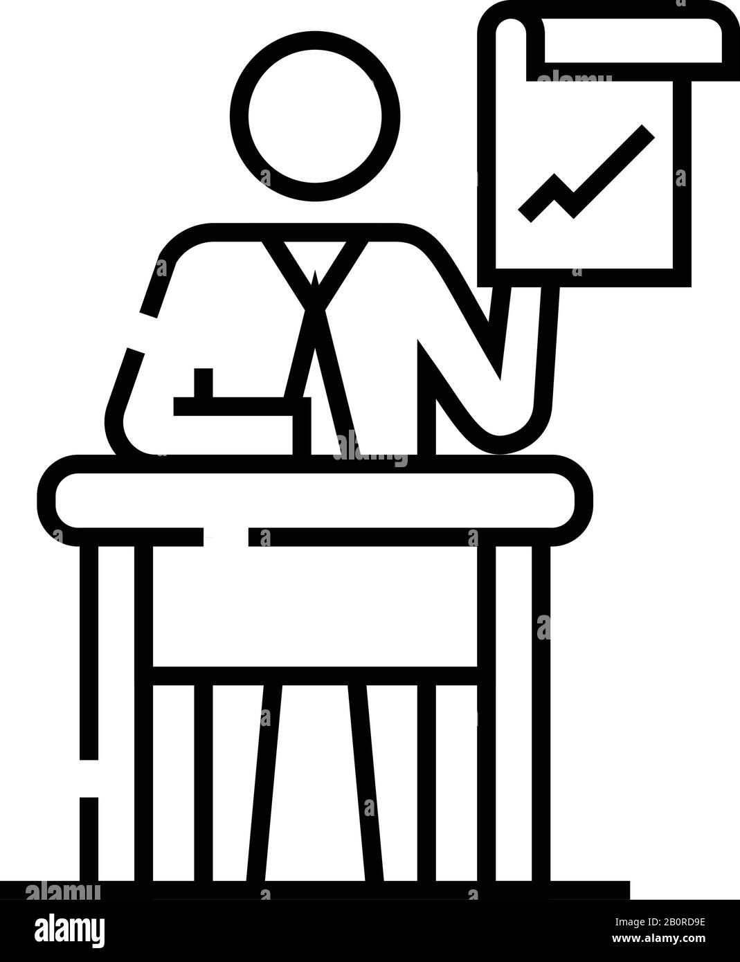 Advisory line icon, concept sign, outline vector illustration, linear ...