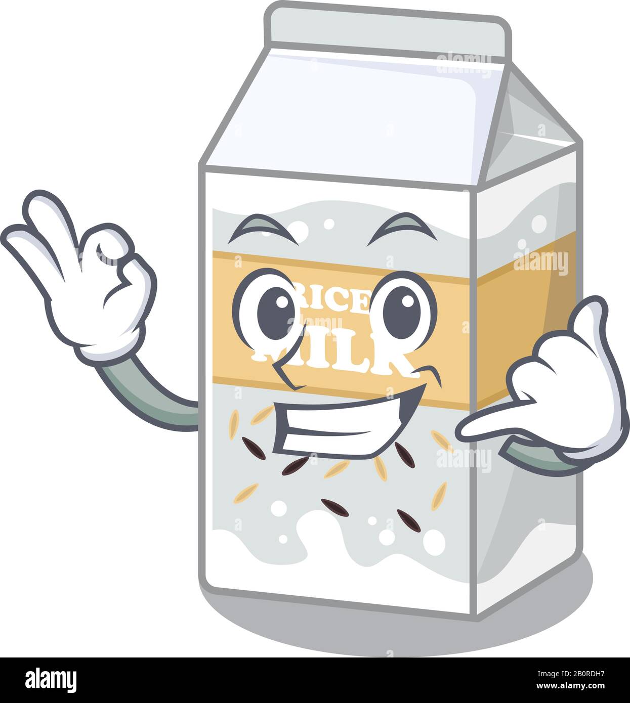 Call me funny Rice milk cartoon character concept Stock Vector Image ...