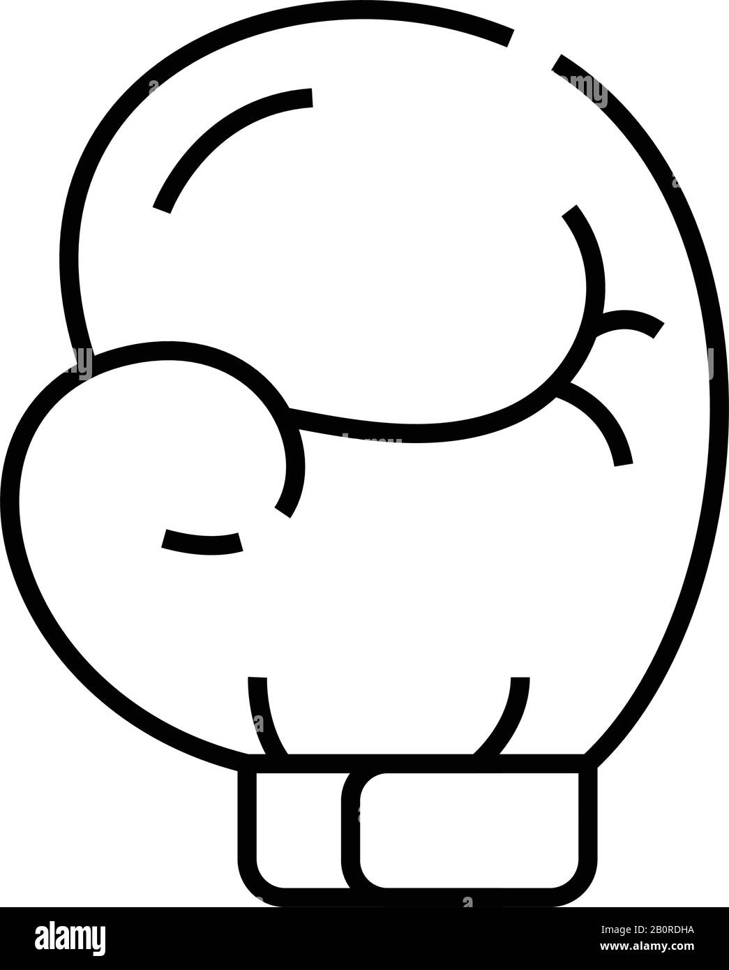 Boxing glove line icon, concept sign, outline vector illustration ...