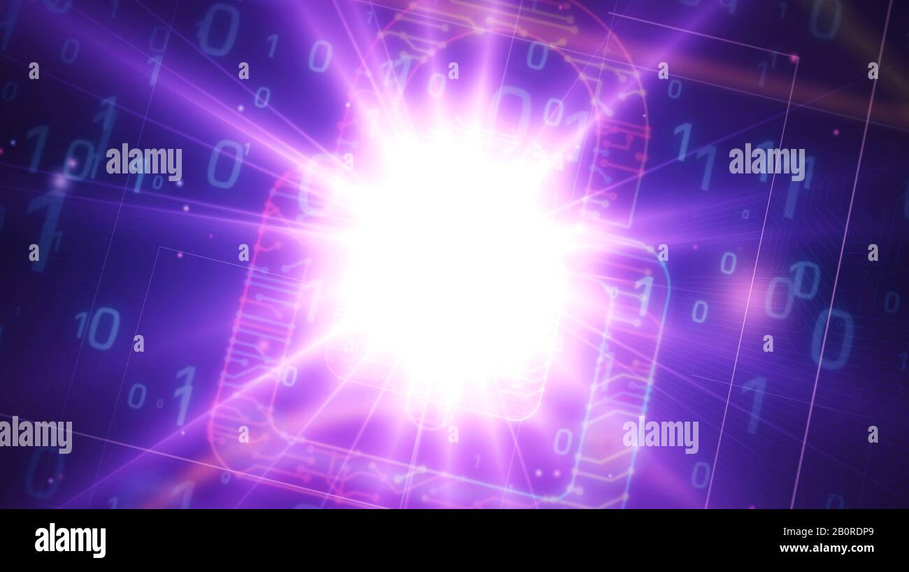 Cyber security with padlock symbol futuristic 3D rendering illustration ...