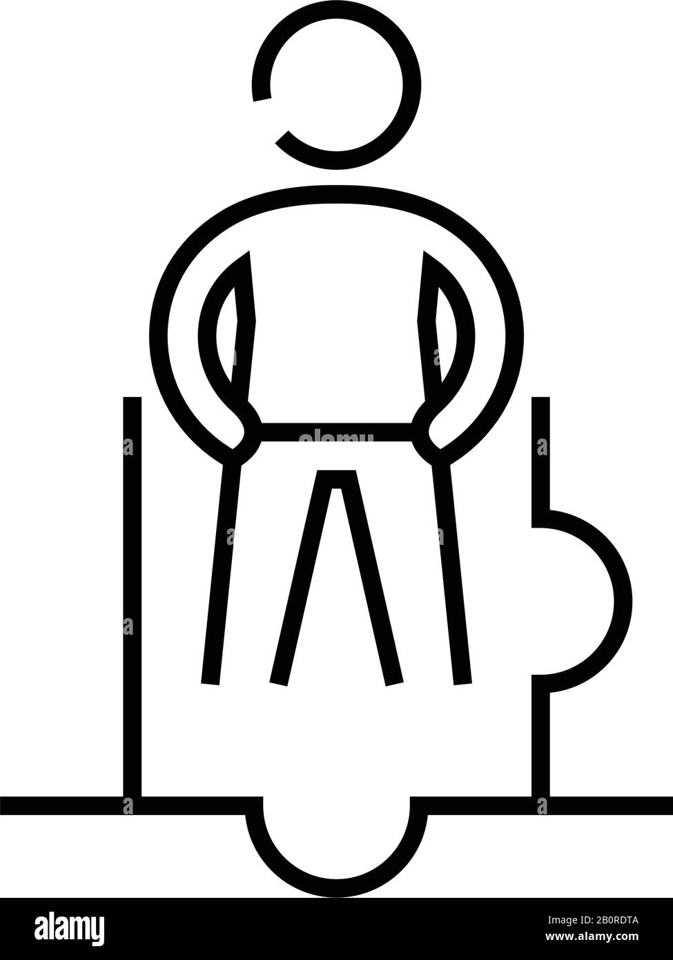 Boss line icon, concept sign, outline vector illustration, linear ...