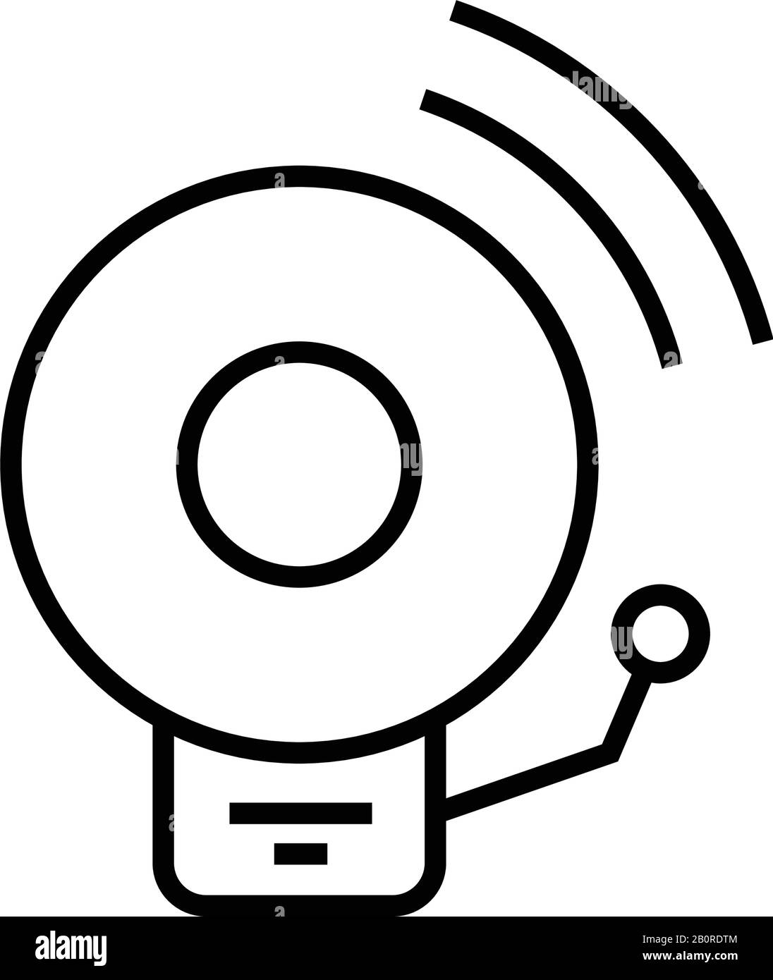 Alarm line icon, concept sign, outline vector illustration, linear ...