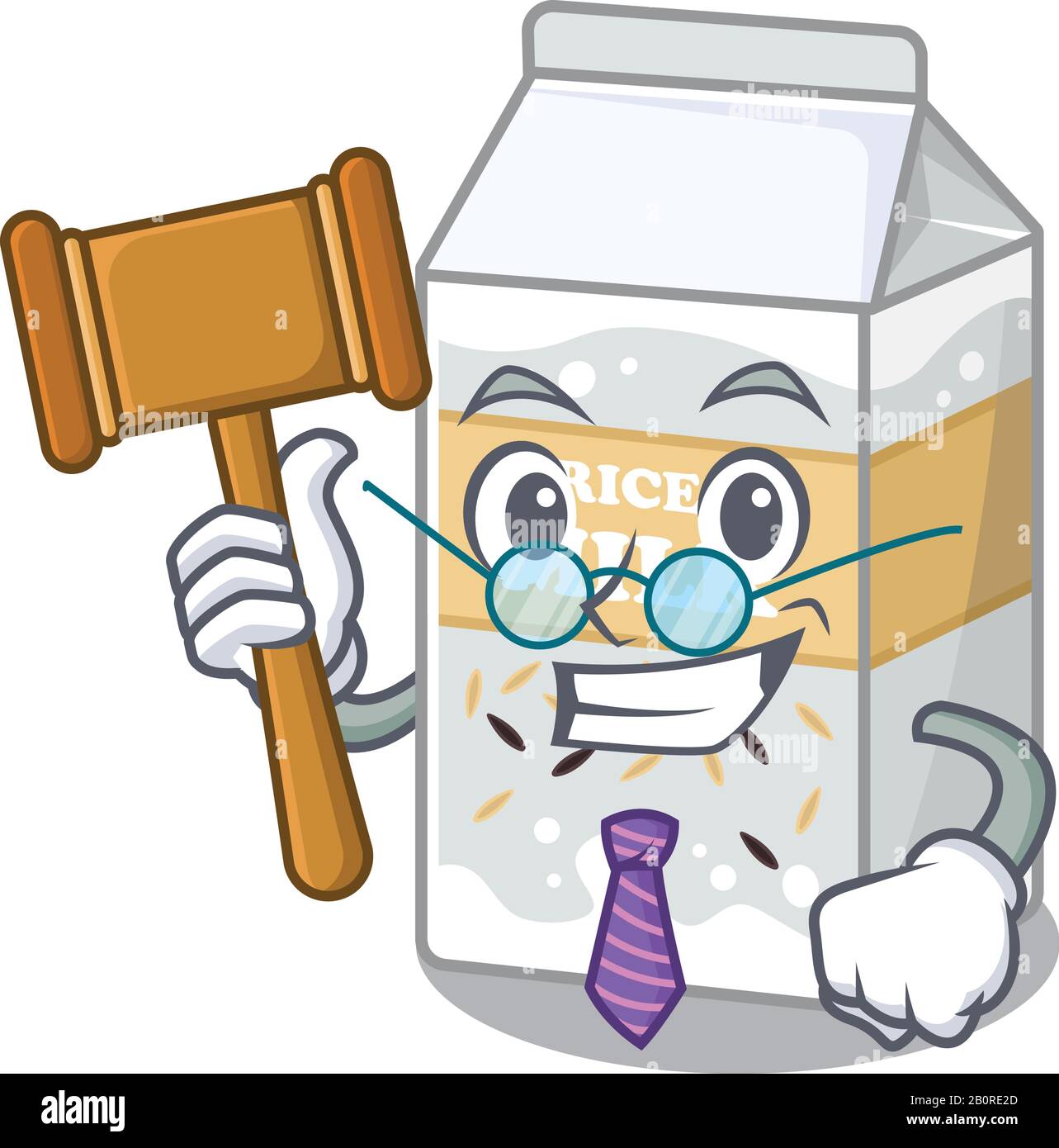 Smart Judge Rice milk in mascot cartoon character style Stock Vector ...